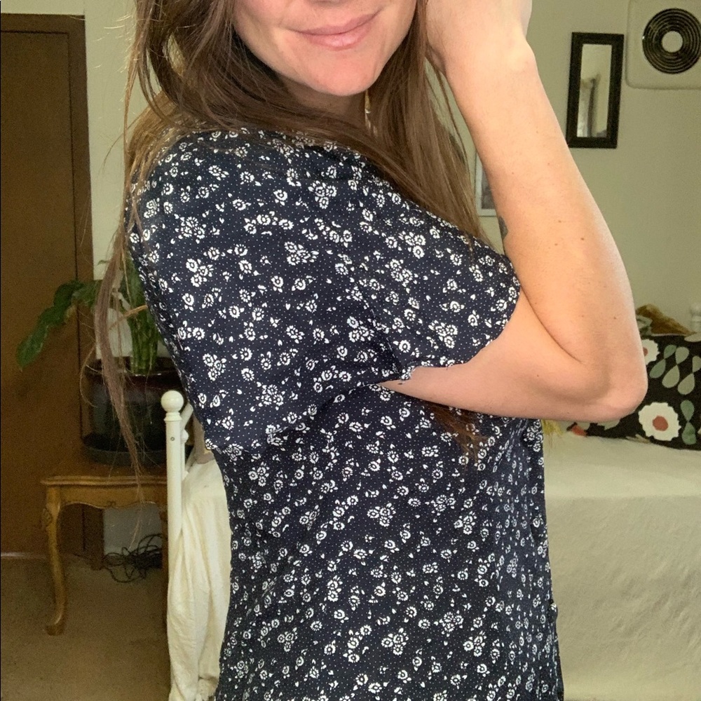 Karin Stevens Vintage Blue / White Floral Dress - Gem